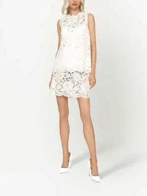 Dolce & Gabbana Floral-lace Top - White