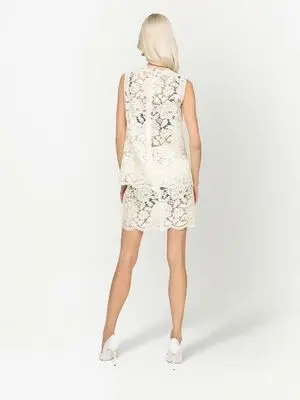 Dolce & Gabbana Floral-lace Top - White
