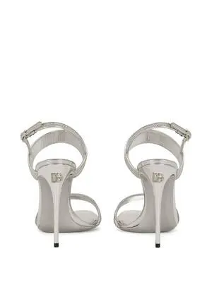 Dolce & Gabbana Crystal-embellished Slingback Sandals - Silver