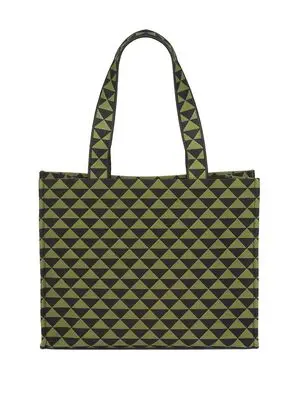 Prada Large Symbole Embroidered Tote Bag