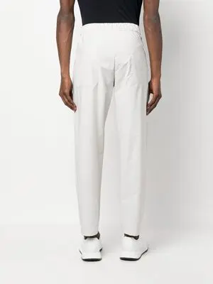 Herno Straight-leg Drawstring Trousers In Cream White