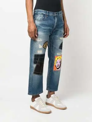 Junya Watanabe Patchwork Cropped Jeans