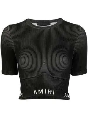 Amiri Cropped Performance Tops For Women