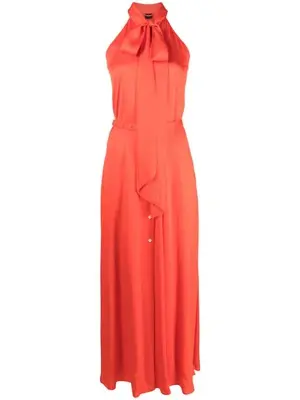 Aspesi V-neck Sleeveless Shirt Dress - Orange