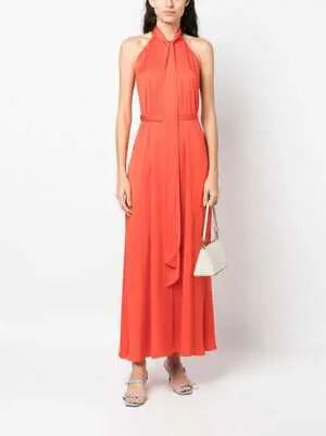 Aspesi V-neck Sleeveless Shirt Dress - Orange
