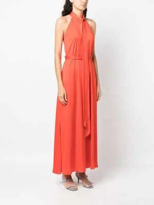 Aspesi V-neck Sleeveless Shirt Dress - Orange