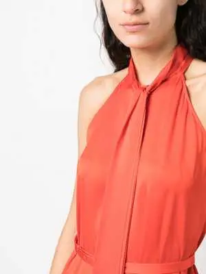 Aspesi V-neck Sleeveless Shirt Dress - Orange