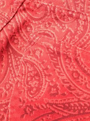 Etro Paisley Print Denim Shorts