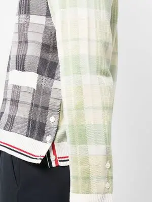 Thom Browne Panelled Checked Cardigan