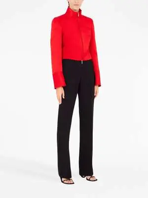 FERRAGAMO Straight-leg Pleated Trousers - Black