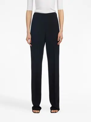 FERRAGAMO Straight-leg Pleated Trousers - Black