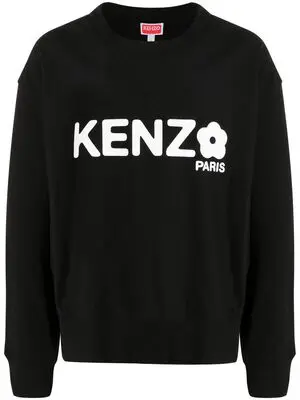 Kenzo Logo-print Crew-neck Sweatshirt - Black