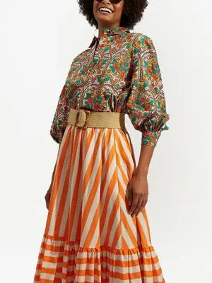 La DoubleJ Poet Printed Shirt - Brown
