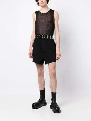 Raf Simons Eyelet-detail Denim Shorts
