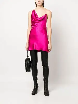 Y/project Draped Silk Minidress - Pink