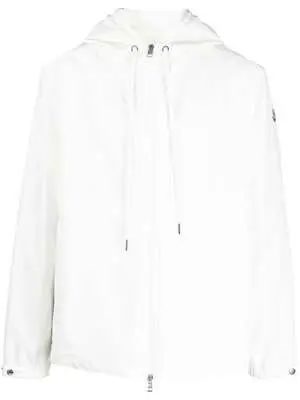 Moncler Zip-front Hooded Jacket - White