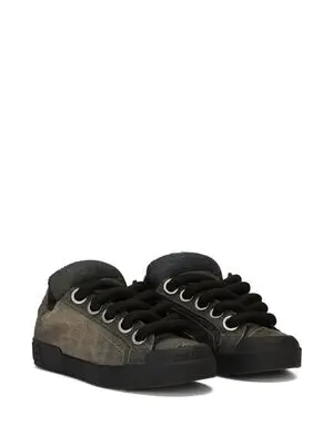 Dolce & Gabbana Denim Lace-up Sneakers