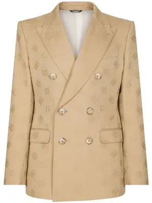 Dolce & Gabbana Jacquard Logo Motif Blazer