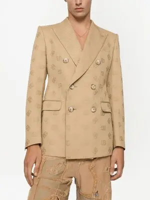 Dolce & Gabbana Jacquard Logo Motif Blazer