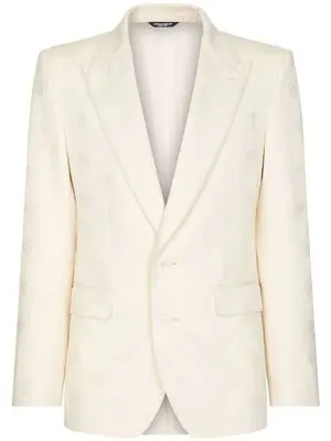 Dolce & Gabbana Dg-logo Jacquard Single-breasted Blazer