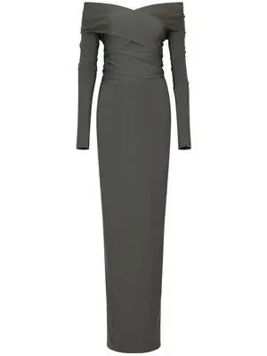 Dolce & Gabbana Milano-rib Maxi Dress - Grey