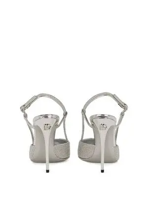 Dolce & Gabbana Embellished Slingback Pumps - Silver