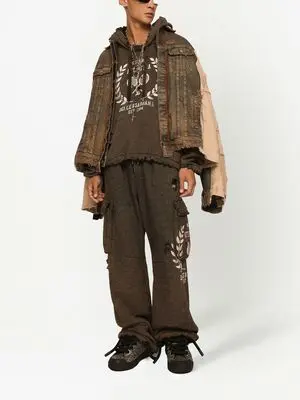 Dolce & Gabbana Graphic-print Ripped Hoodie