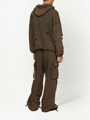 Dolce & Gabbana Graphic-print Ripped Hoodie