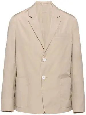 Prada Triangle Logo Cotton Blazer