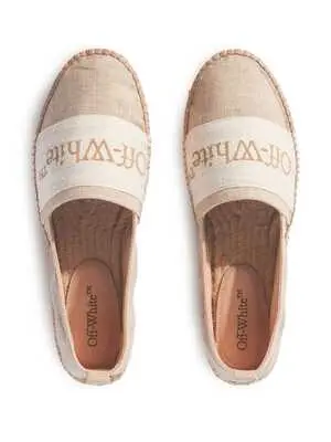 Off-White Bookish Canvas Espadrilles - Neutrals