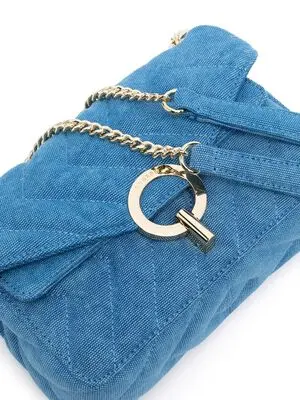 Sandro Quilted Shoulder Bag - Blue