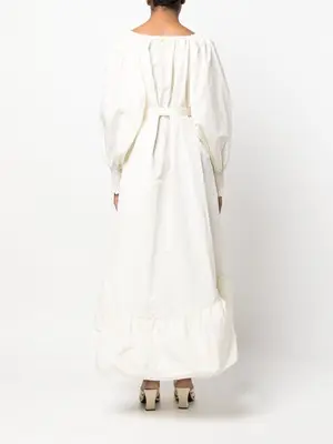 PATOU Tiered Maxi Dress - Neutrals