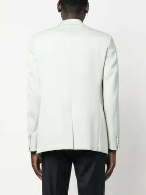 LANVIN Single-breasted Wool Blazer - Green