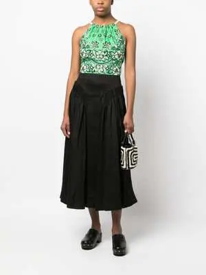 Red Valentino Floral-print Cropped Top