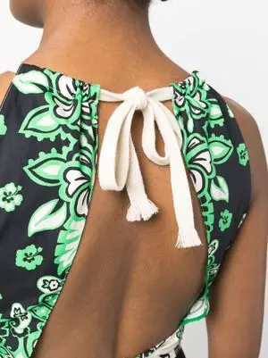 Red Valentino Floral-print Cropped Top