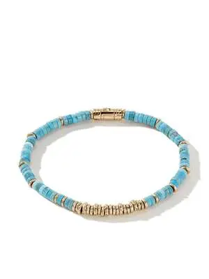 John Hardy 14kt Yellow Gold Turquoise Bracelet - Blue