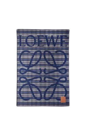 Loewe Logo Check Cashmere Blanket