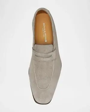 DONALD PLINER Donald Pliner Jayce Suede Penny Loafers Cloud Grey