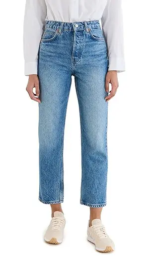 REFORMATION Cynthia High Rise Straight Cropped Jeans