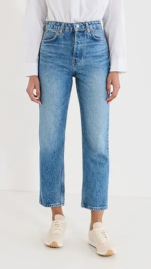REFORMATION Cynthia High Rise Straight Cropped Jeans