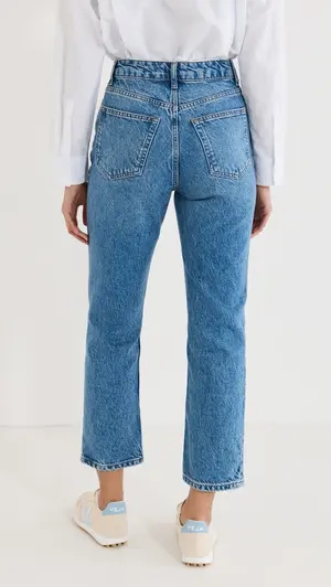 REFORMATION Cynthia High Rise Straight Cropped Jeans