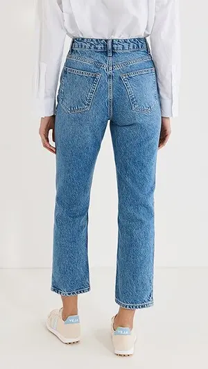 REFORMATION Cynthia High Rise Straight Cropped Jeans