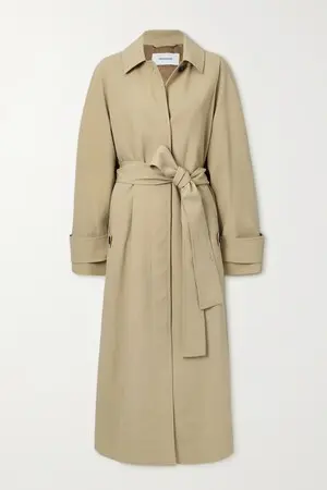FERRAGAMO Belted Wool Trench Coat