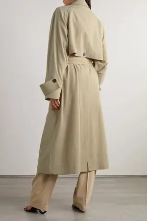 FERRAGAMO Belted Wool Trench Coat