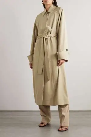 FERRAGAMO - Belted Wool Trench Coat