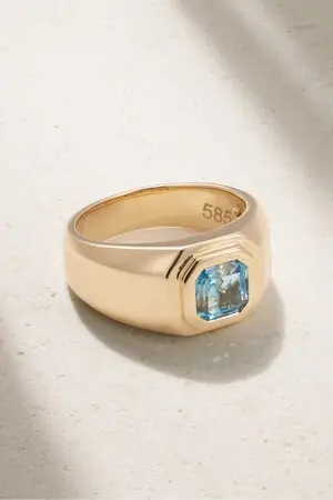 42 SUNS 14-karat Topaz Band Ring
