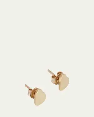 JENNIFER MEYER 18k Plain Heart Stud Earrings