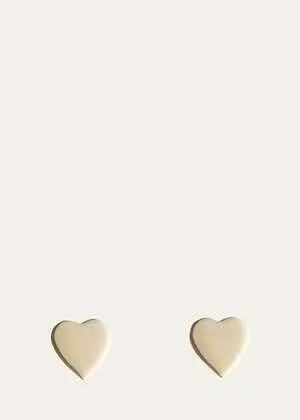 JENNIFER MEYER 18k Plain Heart Stud Earrings