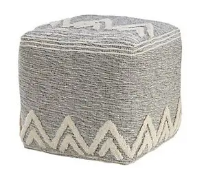 OX BAY TRADING CO. Ox Bay Tufted Mountains Pouf Ottoman - One-color