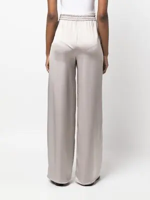 Herno Shiny Palazzo Pants - Neutrals